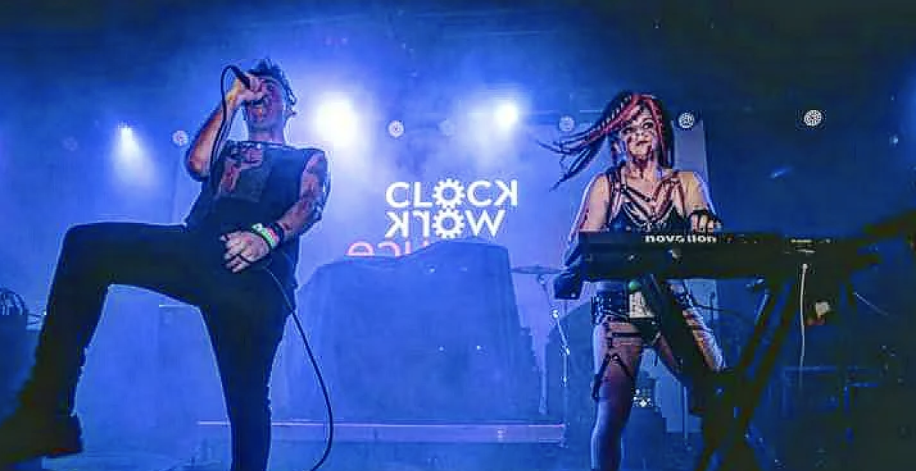 Electronic Metal Duo Clockwork Echo Rock Out With Blood on Their Faces ...